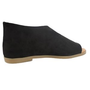 Shoes | Black Open Toe Shank Cutout Side Slip On Sandal | Poshmark